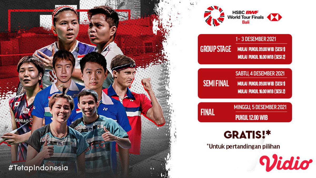 Jadwal dan Live Streaming BWF World Tour Finals 2021 Pekan Ini di Vidio, 1-5 Desember 2021 ...