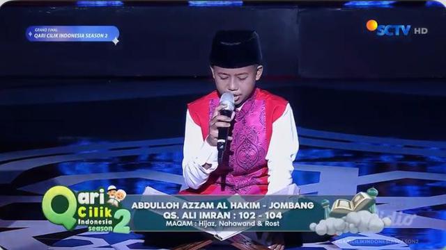 Barakallah, Juara 1 Qari Cilik Indonesia Season 2 Diraih Qari M. Rizki Al-Fadhil dan Qariah ...