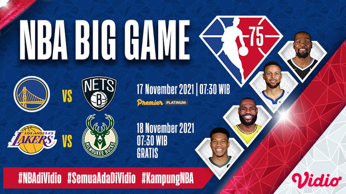 Saksikan Live Streaming Big Game NBA 2021 di Vidio, Bucks Vs Lakers