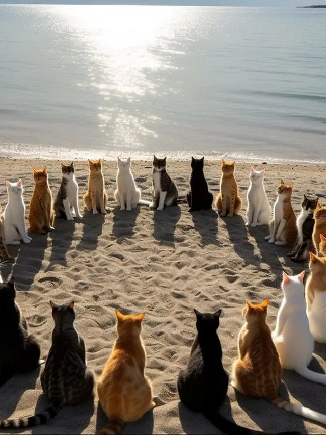6 Potret Kucing Saat Berada di Pantai, Healing-Healing Lucu - Hot ...