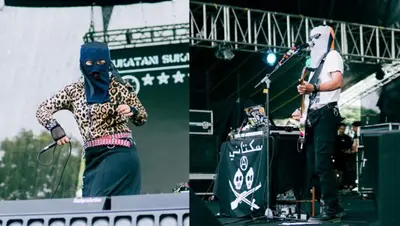 7 Potret Twister Angel Vokalis Sukatani Band, Identik Manggung Pakai ...