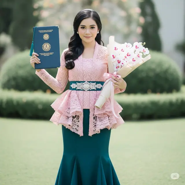 7 Inspirasi Model Kebaya Wisuda Rok Duyung, Tampil Elegan di Momen ...