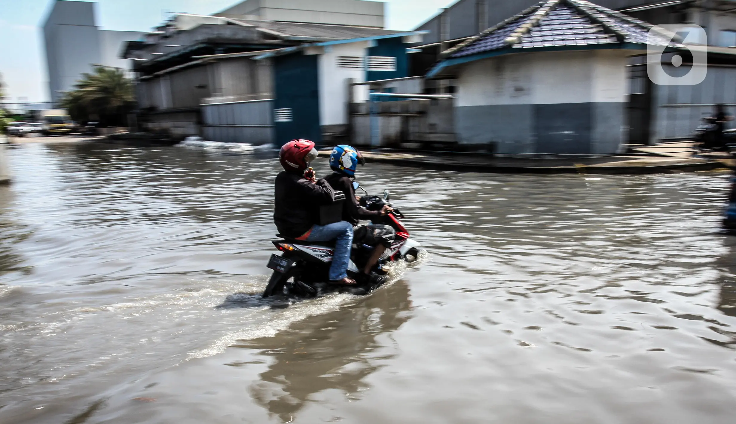 FOTO: Banjir Rob Rendam Kawasan Muara Baru - Foto Liputan6.com