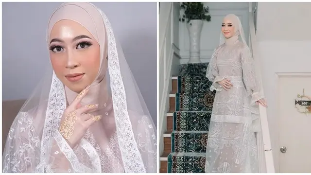 6 Potret Penampilan Adiba Khanza dari Malam Bainai hingga Resepsi ...