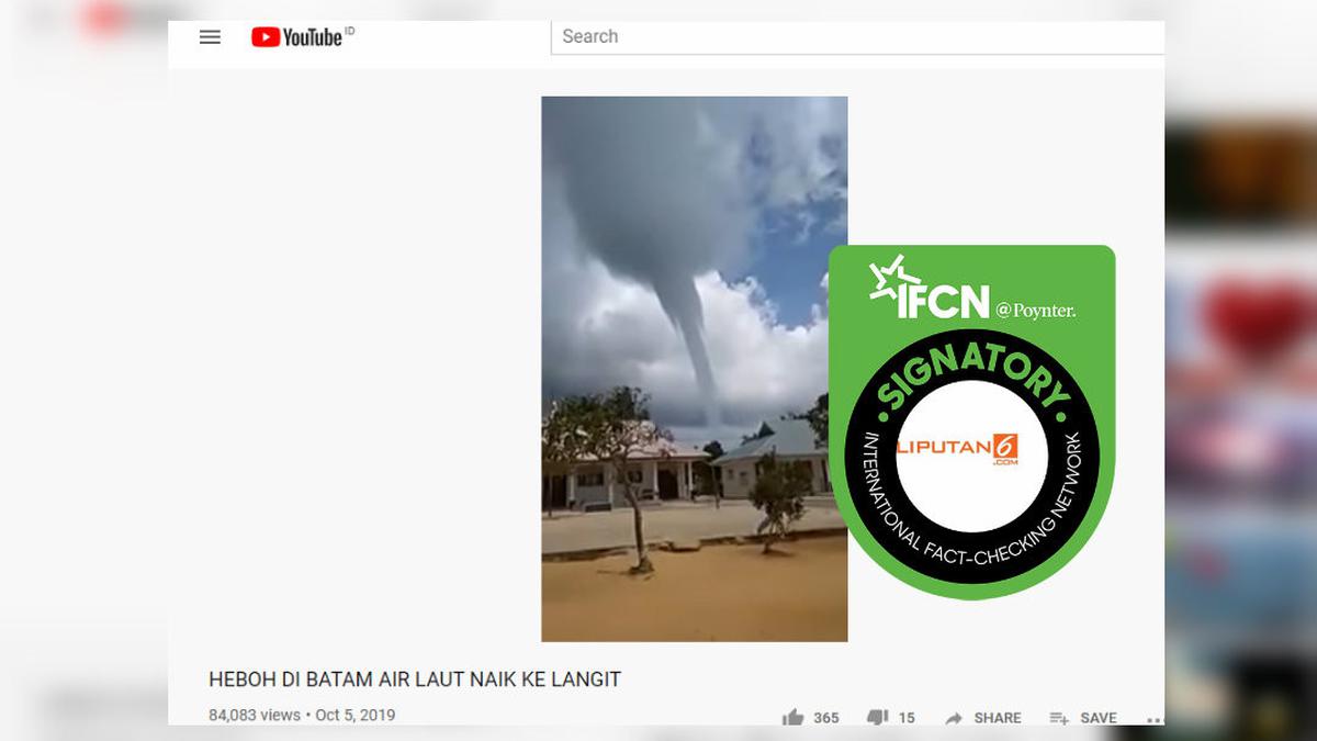 Cek Fakta: Viral Video Heboh di Batam Air Laut Naik ke Langit, Faktanya ...
