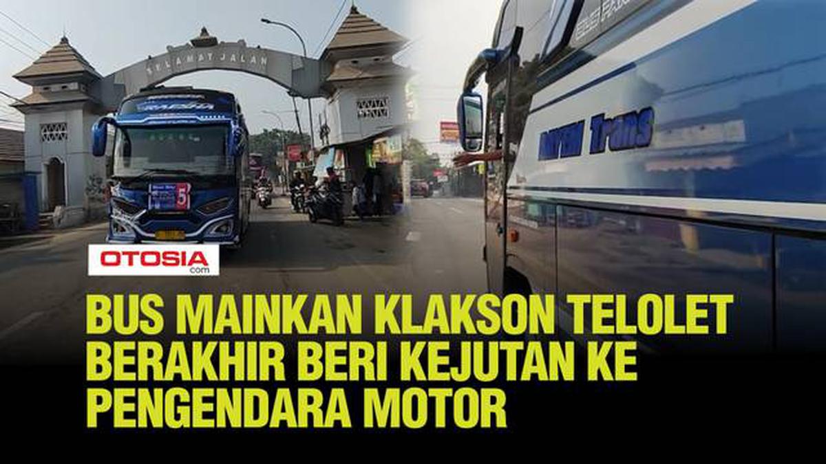 Detik-detik Bus Beri Kejutan Ke Pengendara Motor Sambil Mainkan Klakson ...