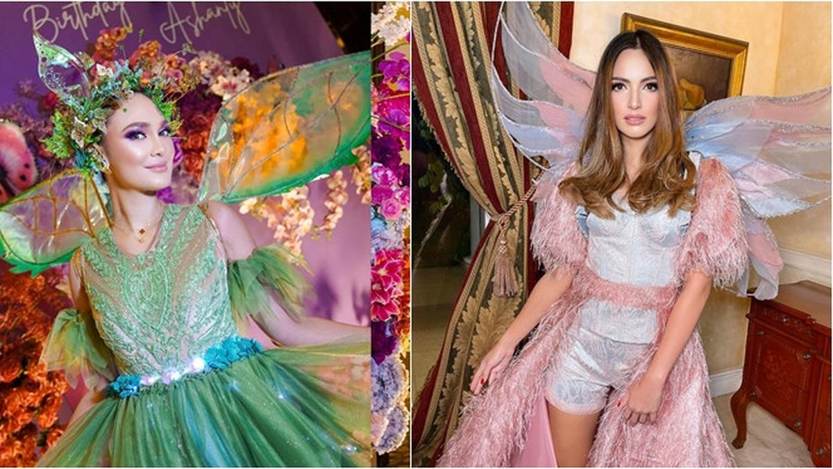 6 Potret Artis Pakai Busana Peri Bersayap, Luna Maya dan Fuji Bak ...