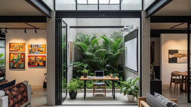 8 Model Rumah Modern Kaca dengan Taman Indoor Atrium, Cocok untuk Introvert