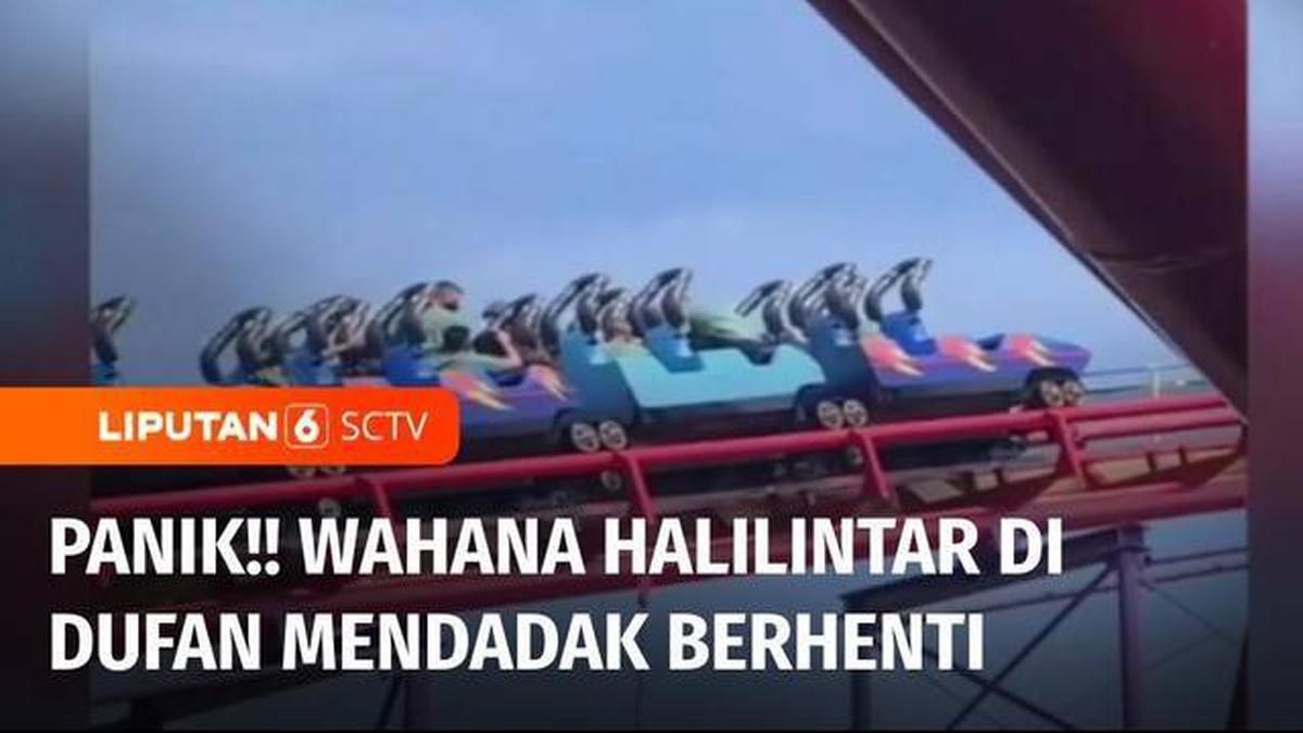 VIDEO: Viral! Wahana Halilintar Dufan Mendadak Berhenti, Pengunjung Panik - TV Liputan6.com