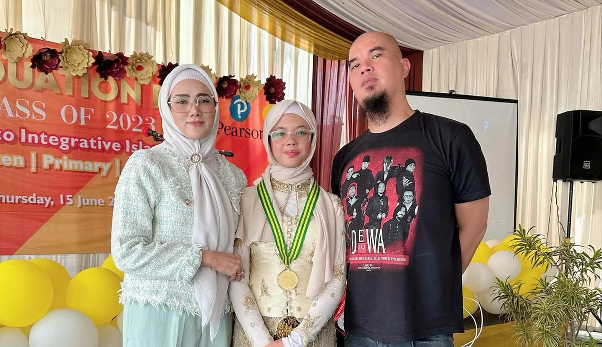 Potret Cantik Safeea Anak Mulan Jameela Tampil Berhijab di Momen Kelulusan