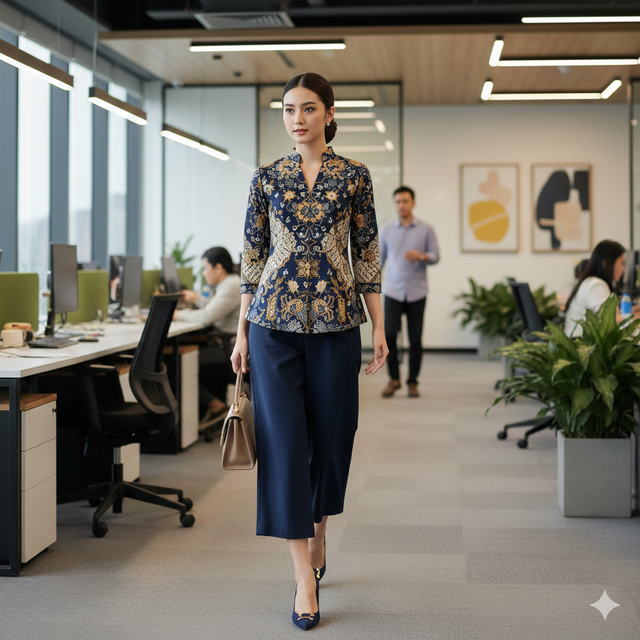 7 Model Atasan Batik Formal Wanita, Referensi Tampil Elegan dan Percaya ...