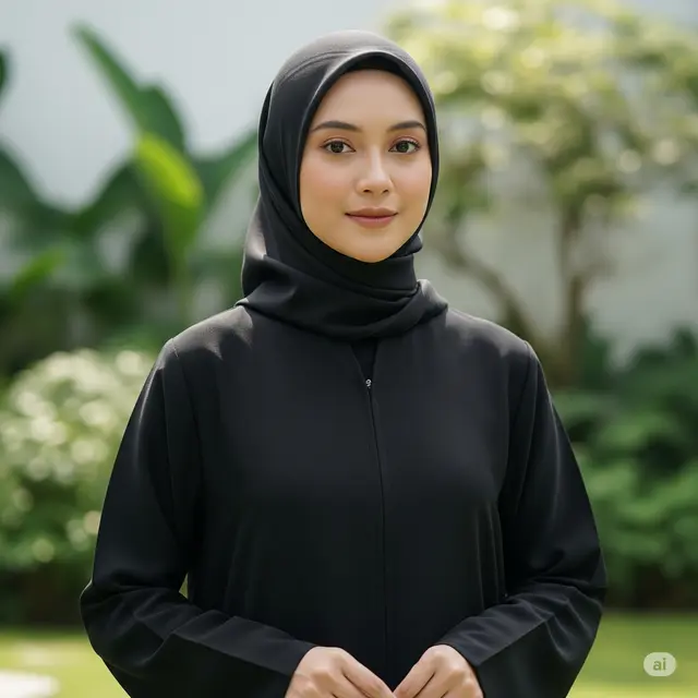 7 Model Gamis Abaya Hitam Terpopuler yang Elegan dan Stylish untuk ...