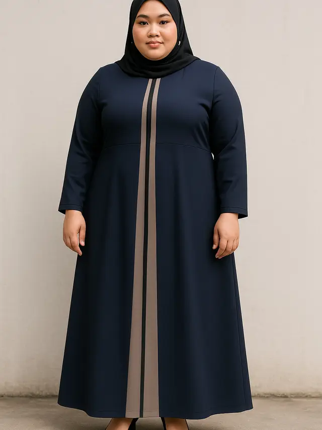 7 Rekomendasi Model Gamis Simpel tapi Mewah untuk Orang Gemuk, Lengkap dengan Tips Memilihnya ...