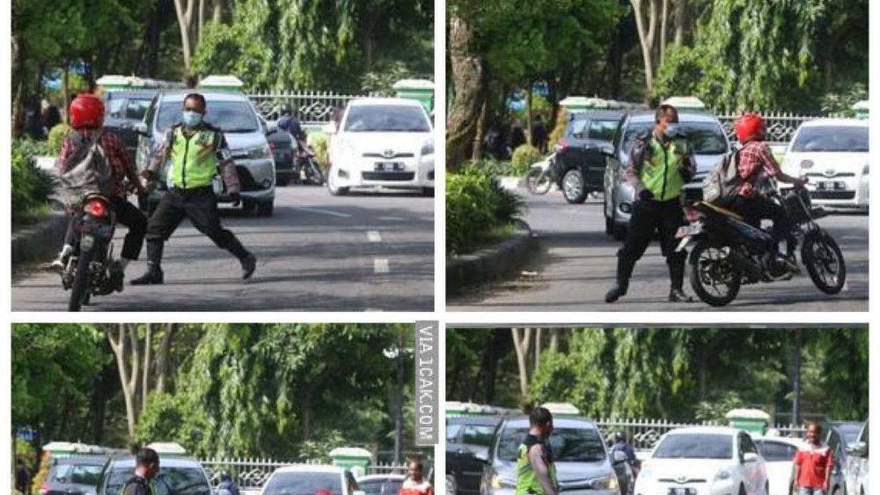 6 Aksi Kocak Polisi saat Adang Pelanggar Lalu Lintas, Ada yang ...