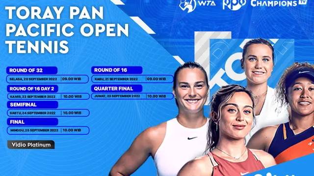 Jadwal dan Live Streaming WTA 500 Toray Pan Pacific Open di Vidio, 20-25 September 2022 - Ragam ...