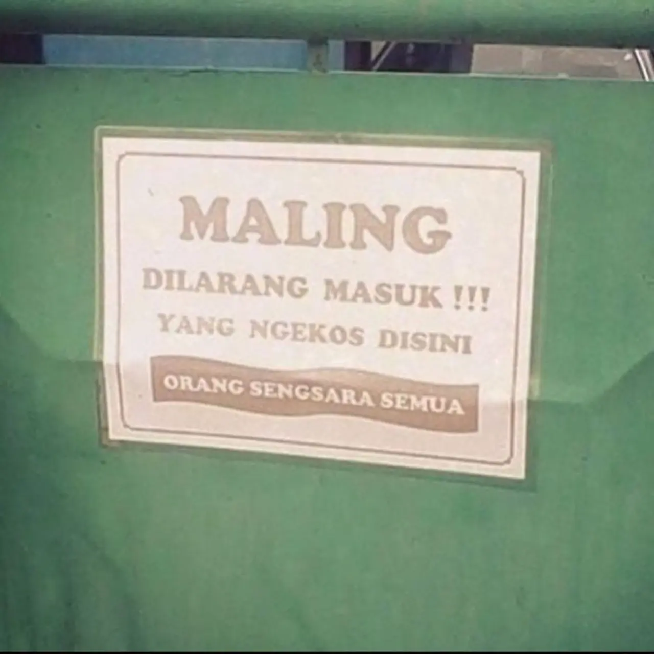 Top 3: Peringatan Kocak Dilarang Mencuri di Kos-Kosan - Citizen6 ...