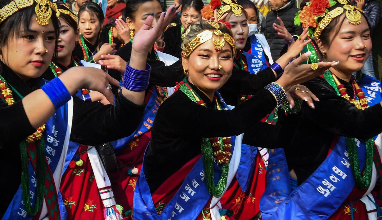 Kemeriahan Perayaan Tahun Baru Tamu Lhosar di Nepal - Foto Liputan6.com