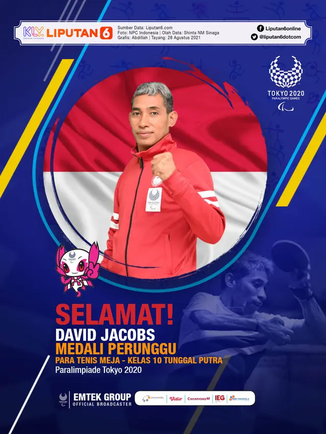 Prestasi Atlet Paratenis Meja David Jacobs Semasa Hidup, Raih 13 Medali ...