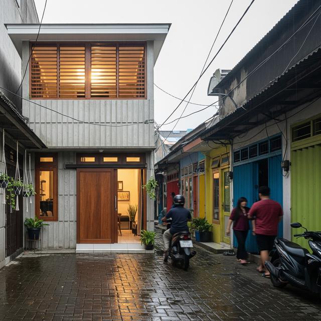 9 Desain Rumah Mungil di Gang Anti Pengap, Strategi Cerdas Sirkulasi ...
