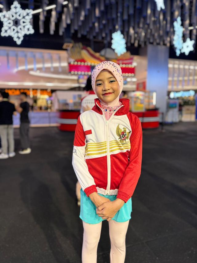 Aksi Mikaila Kaia Fathima di SEA Open Figure Skating Trophy 2024 ...