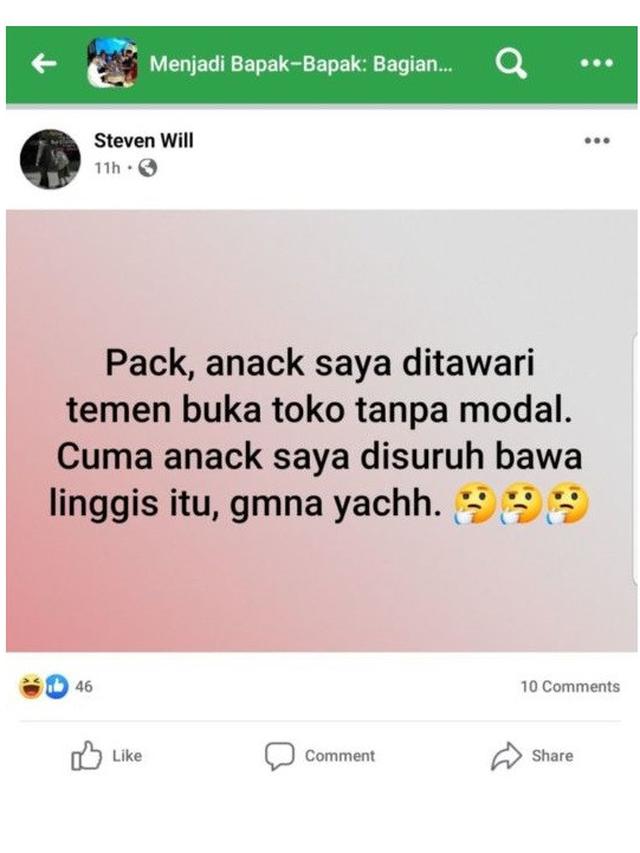 6 Status Facebook Bapak-Bapak Berusaha Lucu Ini Berujung Garing - Hot ...