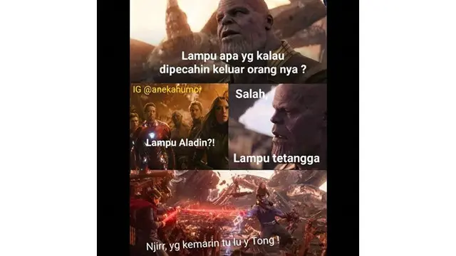 6 Meme Tebak-Tebakan ala Thanos Ini Bikin Geregetan - Hot Liputan6.com