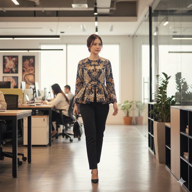 7 Model Atasan Batik Formal Wanita, Referensi Tampil Elegan dan Percaya ...