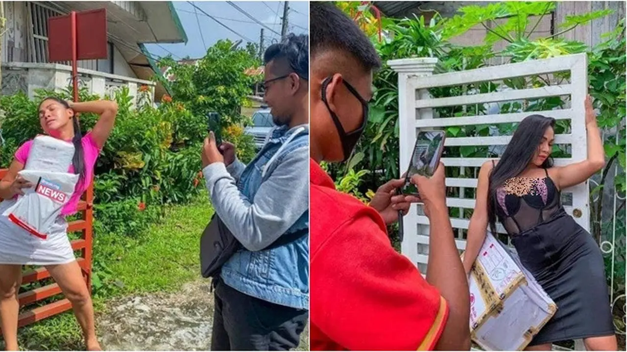 6 Potret Kocak Cewek saat Terima Paket, Posenya Bikin Kurir Ketawa ...