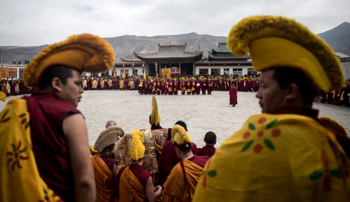 FOTO: Menengok Perayaan Festival Doa Agung di Tibet - Foto Liputan6.com