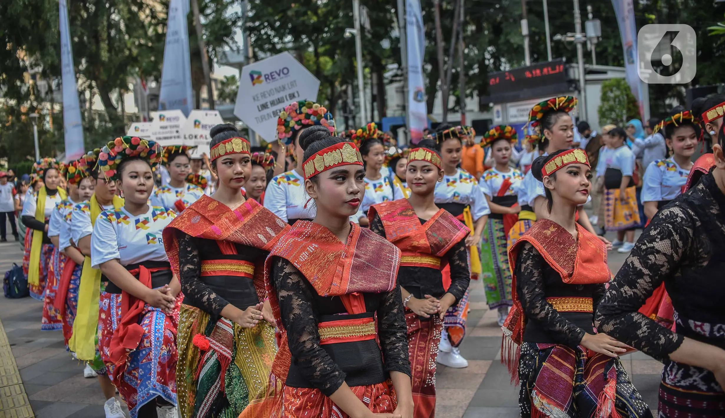 Parade Budaya Beautiful Heritage of Indonesia di CFD - Foto Liputan6.com