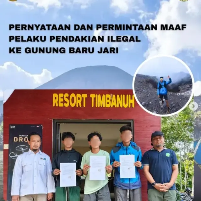 3 Pendaki Gunung Rinjani Minta Maaf karena Mendaki Lewat Gunung Baru ...
