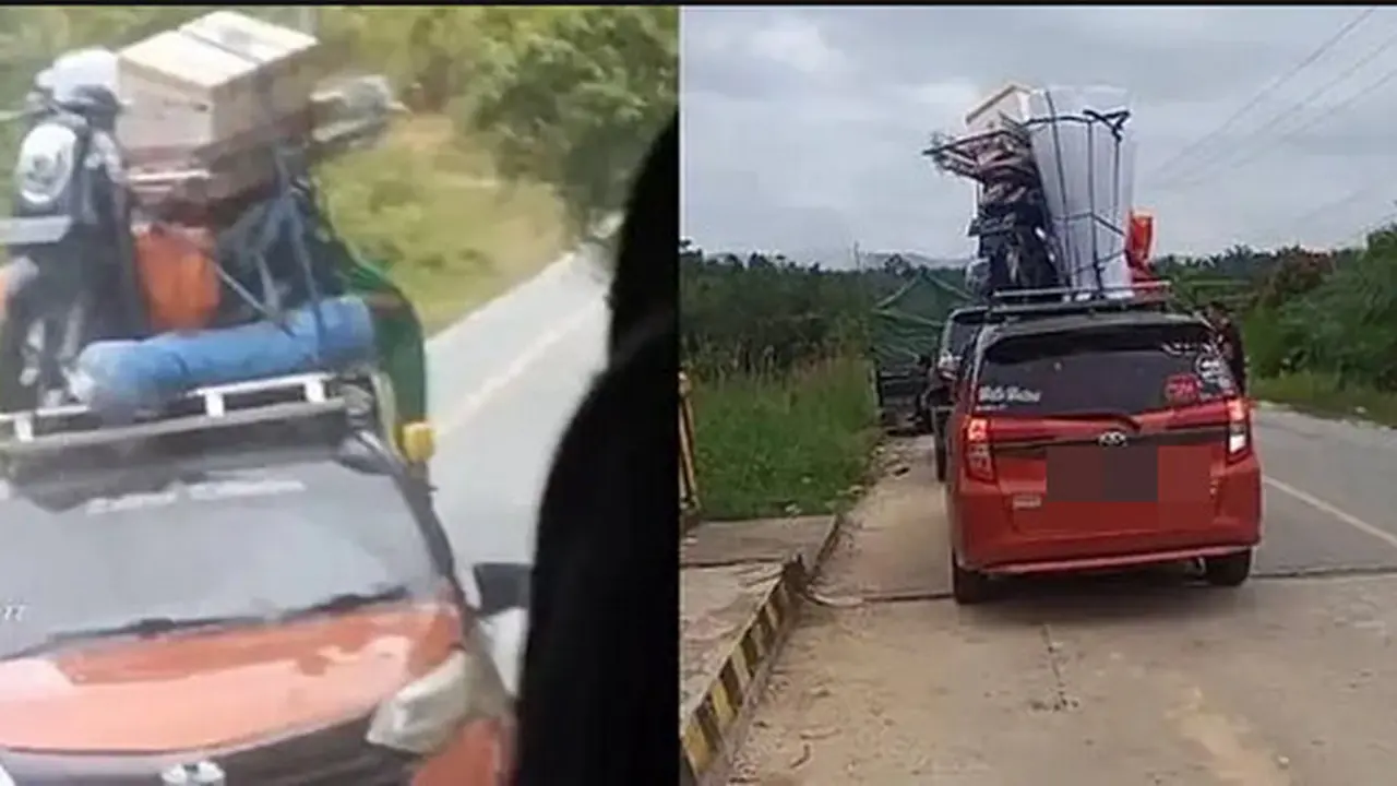 6 Potret Barang Bawaan Mudik Sampai ke Atap Mobil Ini Bikin Tepuk Jidat ...