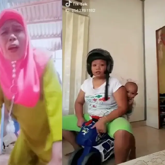 5 Tingkah Kocak Emak-Emak Main Tik-Tok, Bikin Tidak Bisa Tahan Ketawa ...