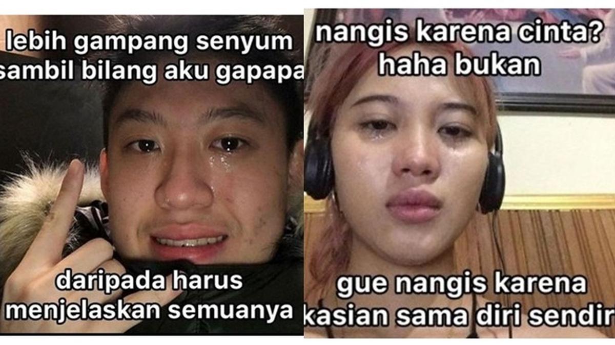 6 Meme Lucu Pakai Foto Orang Nangis Ini Bikin Ikut Sedih, Mewek Maksimal