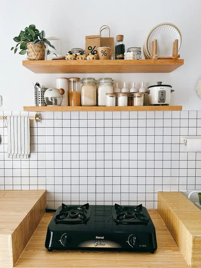 5 Rekomendasi Desain Rak Dapur Minimalis, Buat Ruang Masak Jadi Rapi ...