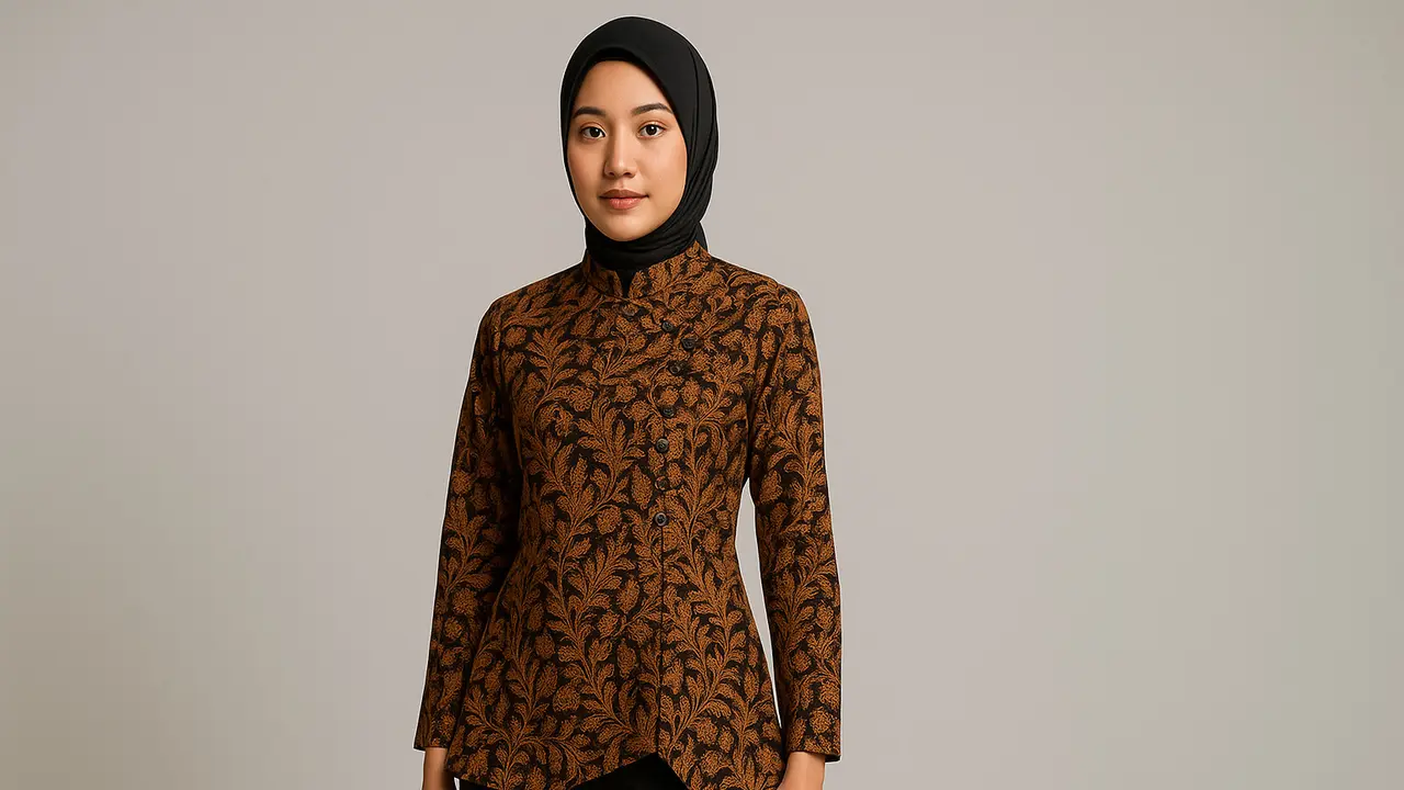 7 Model Baju Batik Kerah Shanghai untuk Kerja Kantoran, Tetap Rapi dan ...