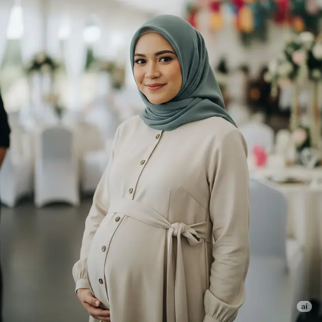 10 Rekomendasi Outfit Kondangan Gamis Ibu Hamil 2025, Tampil Elegan dan ...