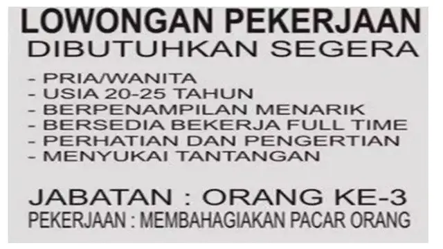 10 Iklan Lowongan Kerja Ini Syaratnya Bikin Tepuk Jidat, Tak Biasa ...
