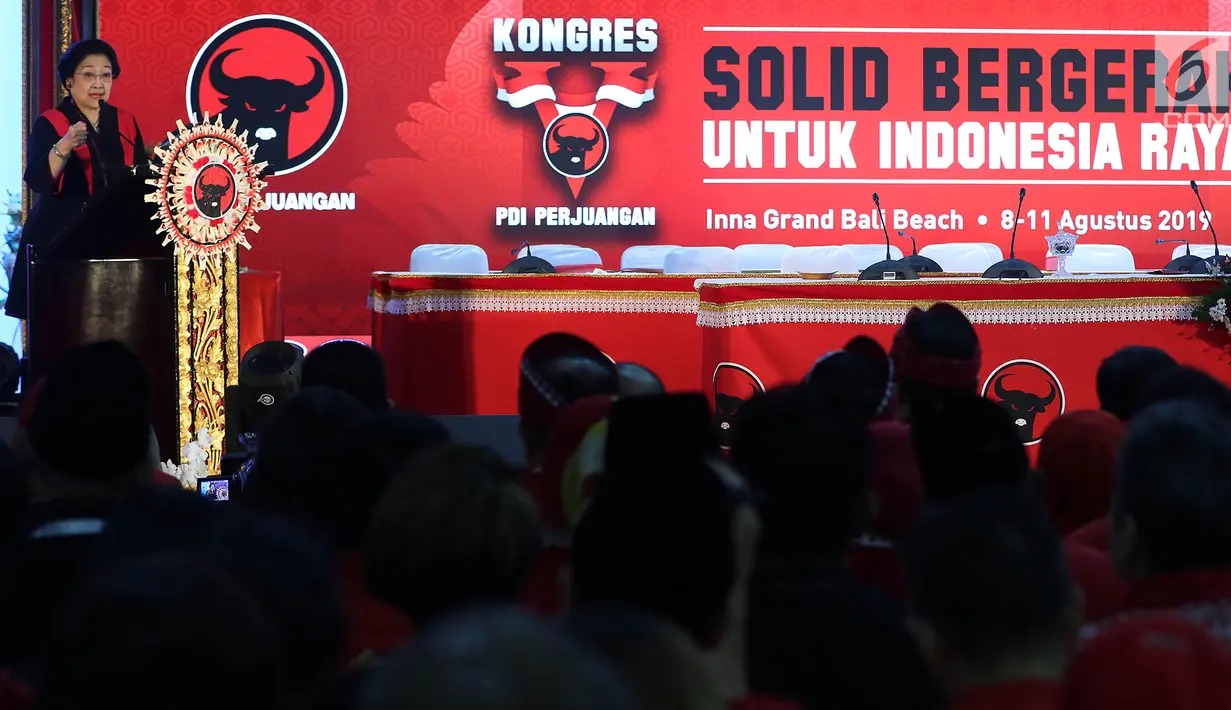 FOTO: Pesan Tri Karsa Megawati Saat Tutup Kongres V PDIP - Foto Liputan6.com