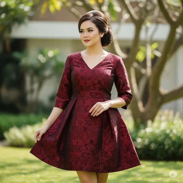 7 Model Gaun Brokat untuk Dada Besar, Tampil Proporsional Anggun Tanpa ...