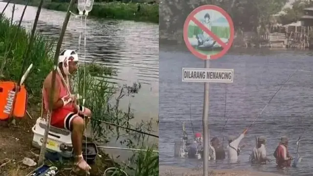 6 Aksi Absurd Orang yang Hobi Mancing Ini Kocak, Bikin Heran - Hot ...
