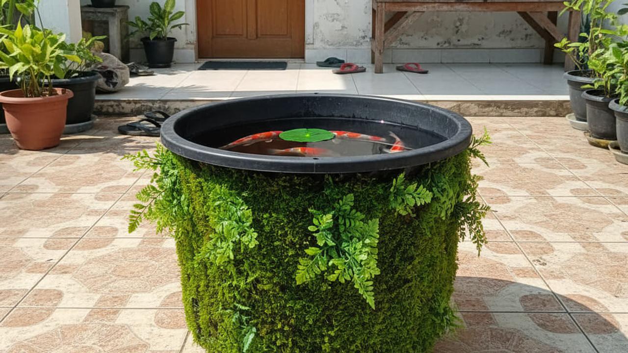 10 Model Kolam Ikan dari Ember tapi Tetap Estetik, Kreasi Rumah Jadi Asri