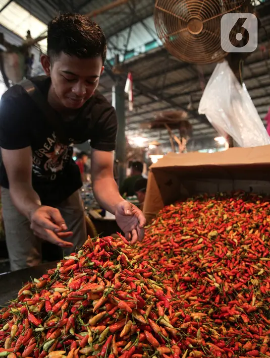 FOTO: Pasokan Menurun, Harga Cabai Rawit Merah Naik - Foto Liputan6.com