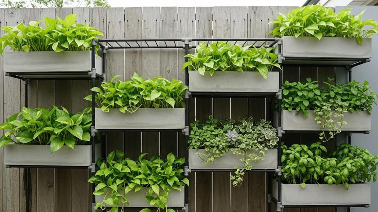 10 Inspirasi Desain Kebun Mini Rumah Modern dengan Planter Box Beton ...