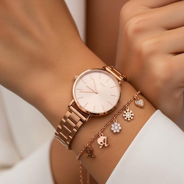 7 Ide Padu Padan Jam Tangan Rose Gold dengan Gelang Warna Senada untuk ...