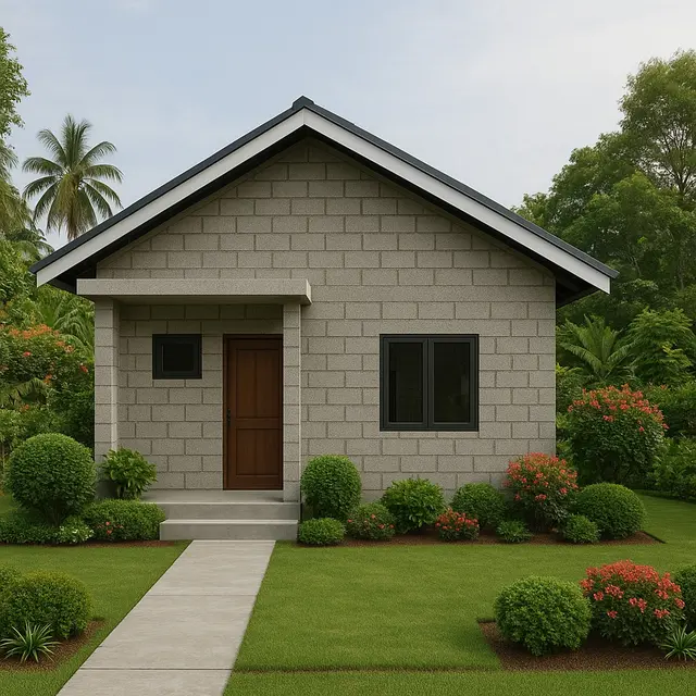 7 Model Rumah Sederhana Minimalis dari Batako Tanpa Plester 1 Lantai ...
