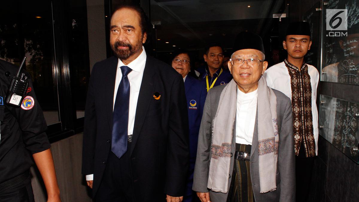 FOTO: Ma'ruf Amin Hadiri Pekan Orientasi Caleg DPR RI Partai Nasdem ...