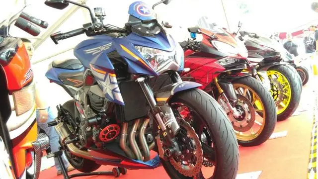 Kompetisi Modifikasi Motor, Ada yang Dandan ala Captain America ...
