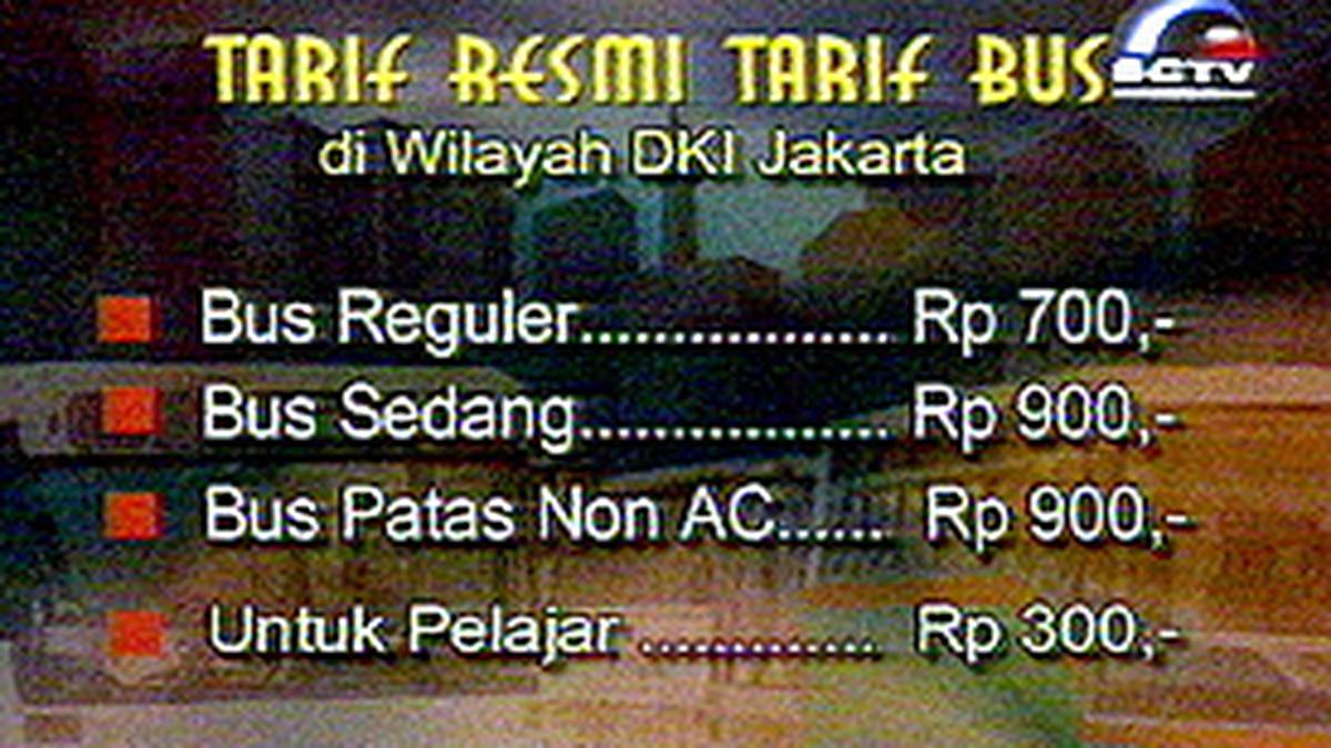 Gubernur Sutiyoso Menetapkan Kenaikan Tarif Bus - News Liputan6.com