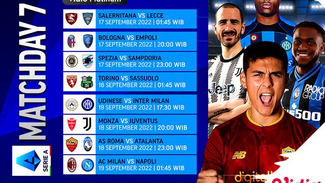 Jadwal Dan Live Streaming Liga Italia Matchday 7 Di Vidio 17 19